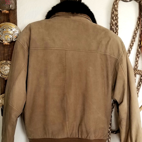 Savage | Jackets & Coats | Vintage Savage Leather Bomber Jacket Fur ...